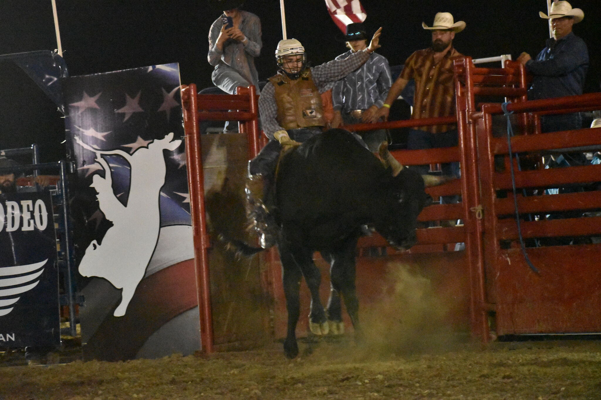 Stanwood native wins Rodeo on the Pond bull riding event in Morley