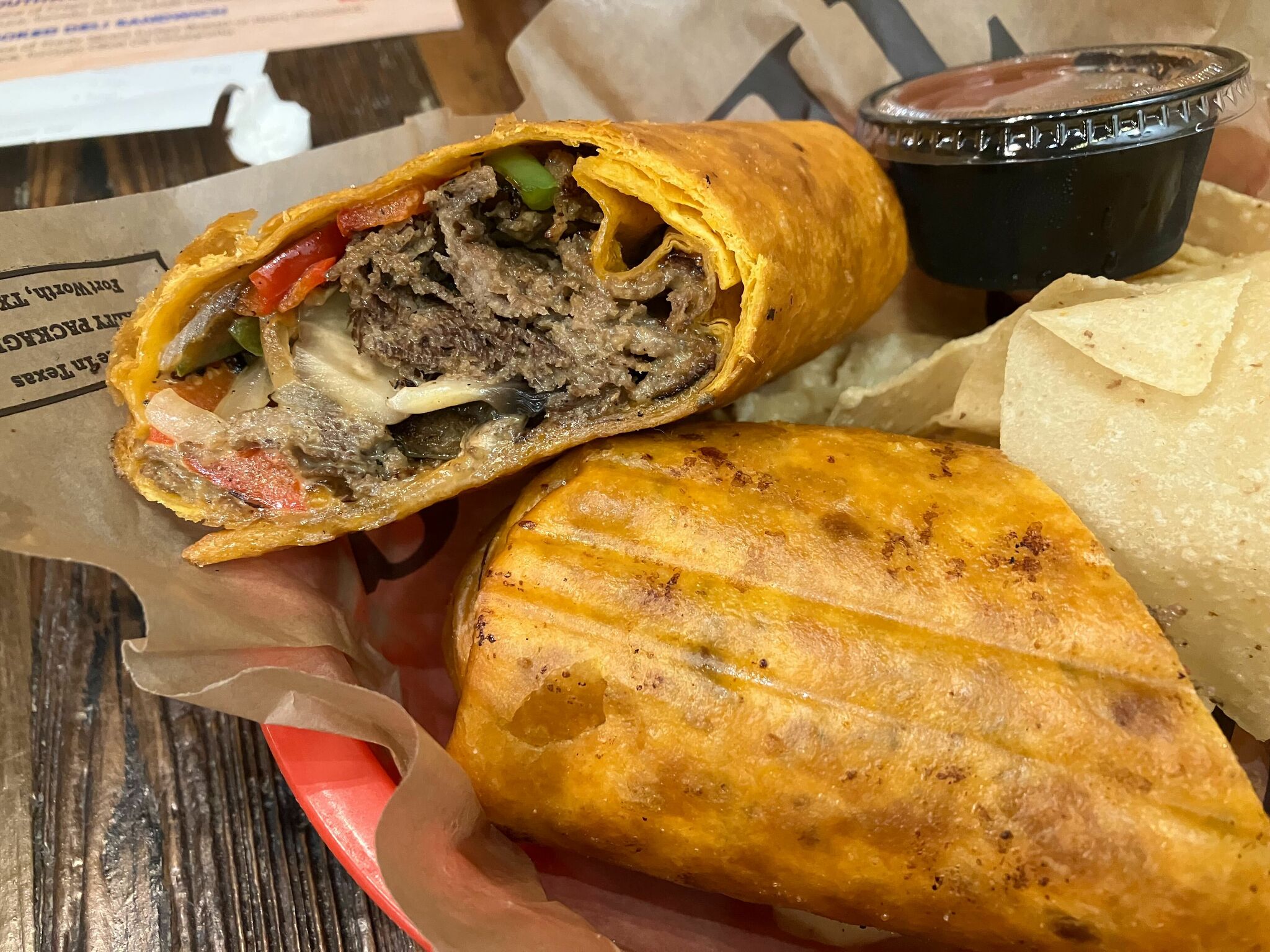 Texadelphia's mouth-watering Philly cheesesteak chimichanga