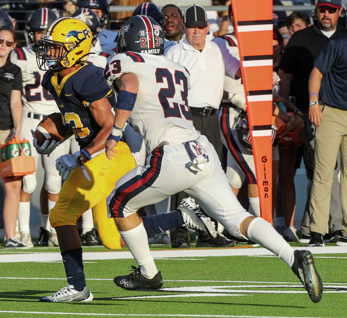 Katy Tompkins Falcons defeats Cypress Ranch Mustangs
