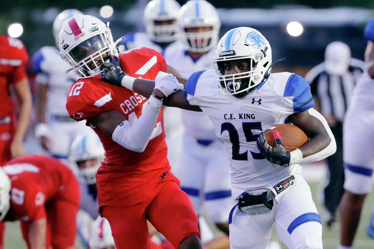 C.E. King Panthers roll past Crosby Cougars in season opener