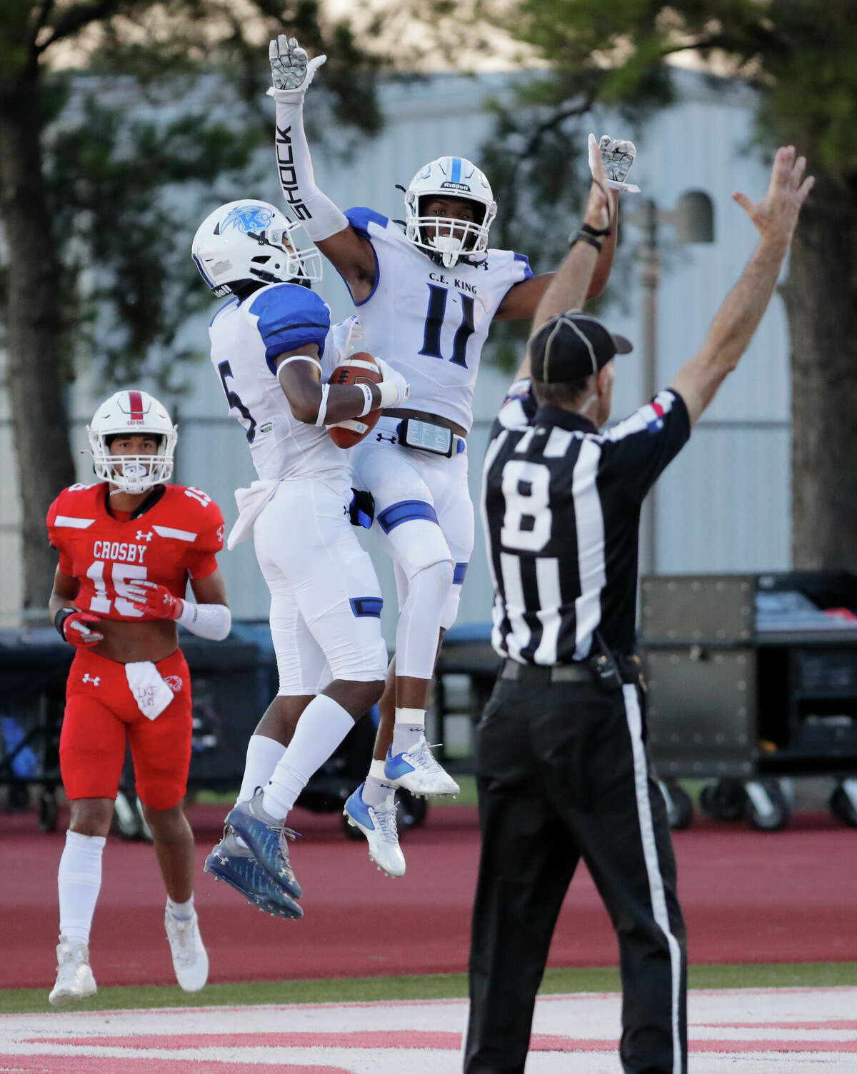 C.E. King Panthers roll past Crosby Cougars in season opener
