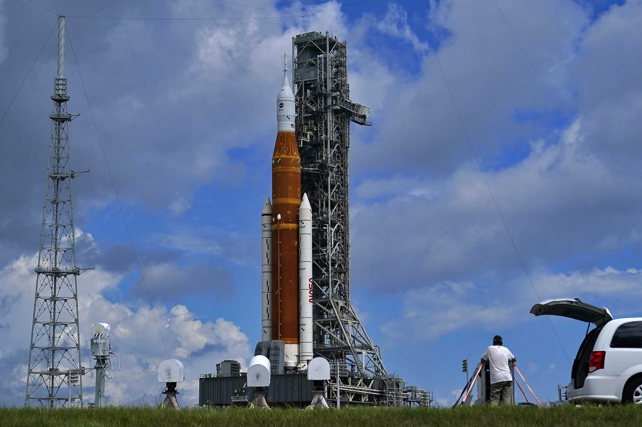 NASA moon rocket on track for Monday launch despite lightning hits