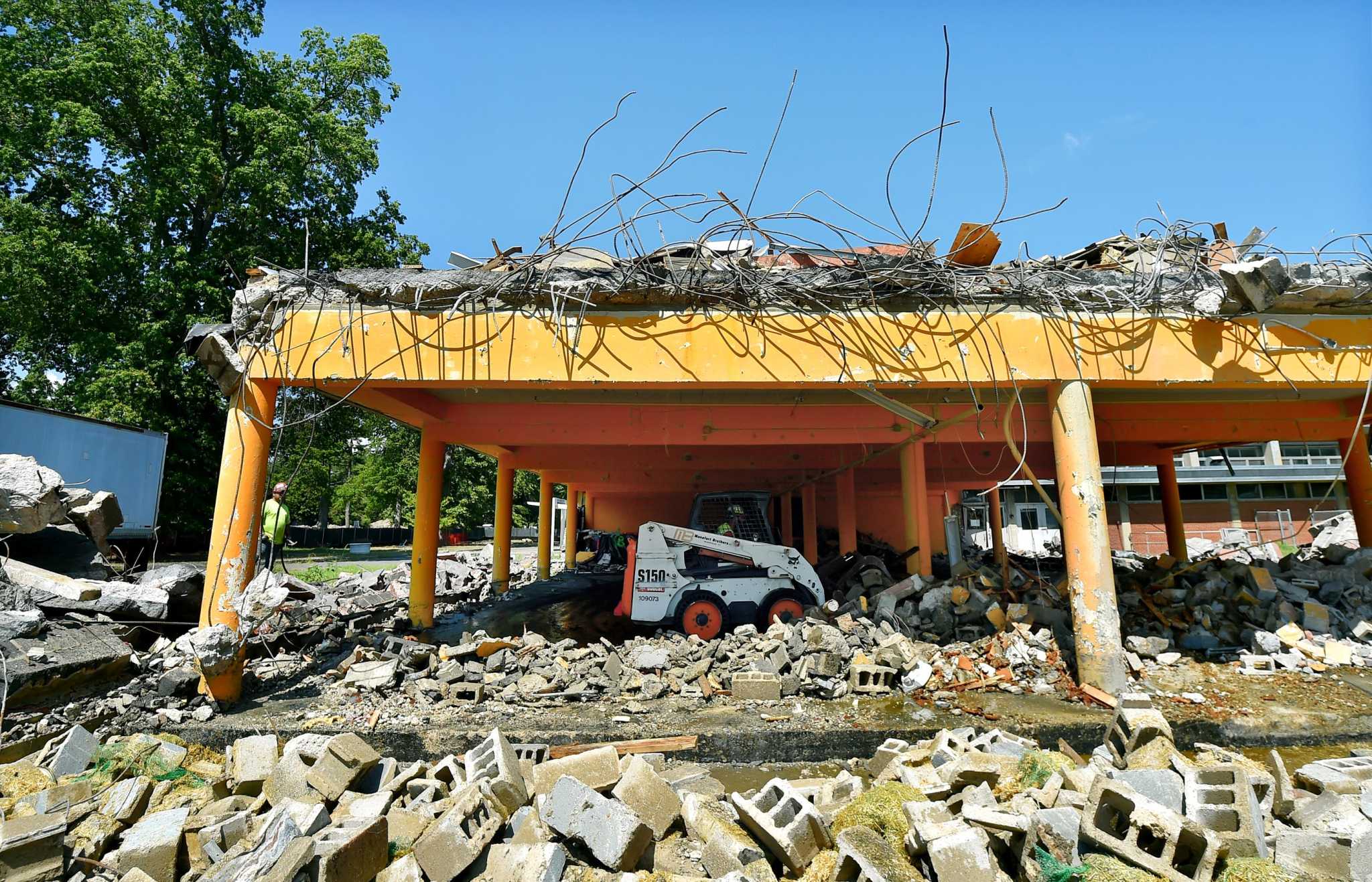 See the demolition of the Eastern Greenwich Civic Center
