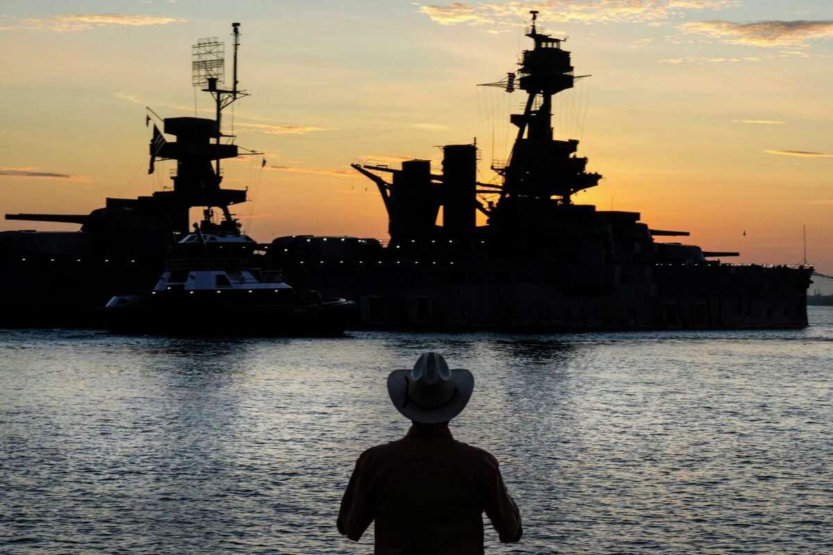 Battleship Texas arrives in Galveston earlier than expected