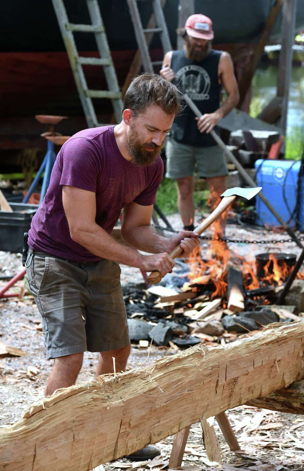 Shipwrights build Viking ship in Stony Creek boatyard