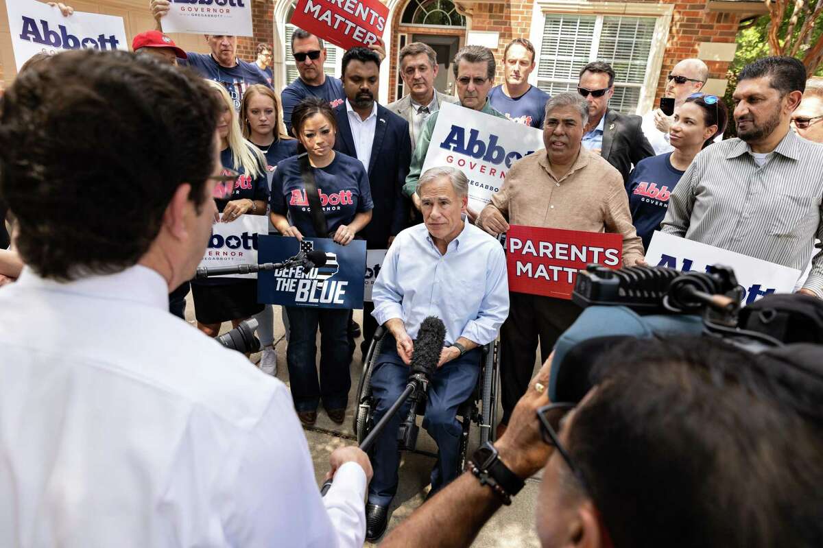 Gov. Greg Abbott pushes for big turnout in suburban Texas
