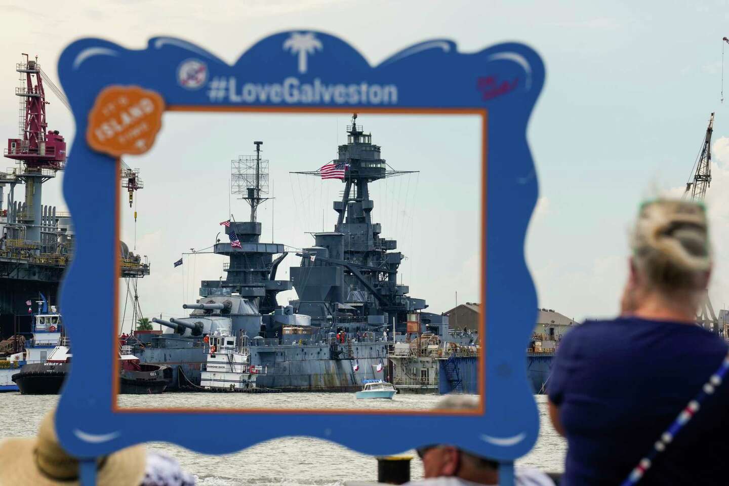 Battleship Texas arrives in Galveston earlier than expected