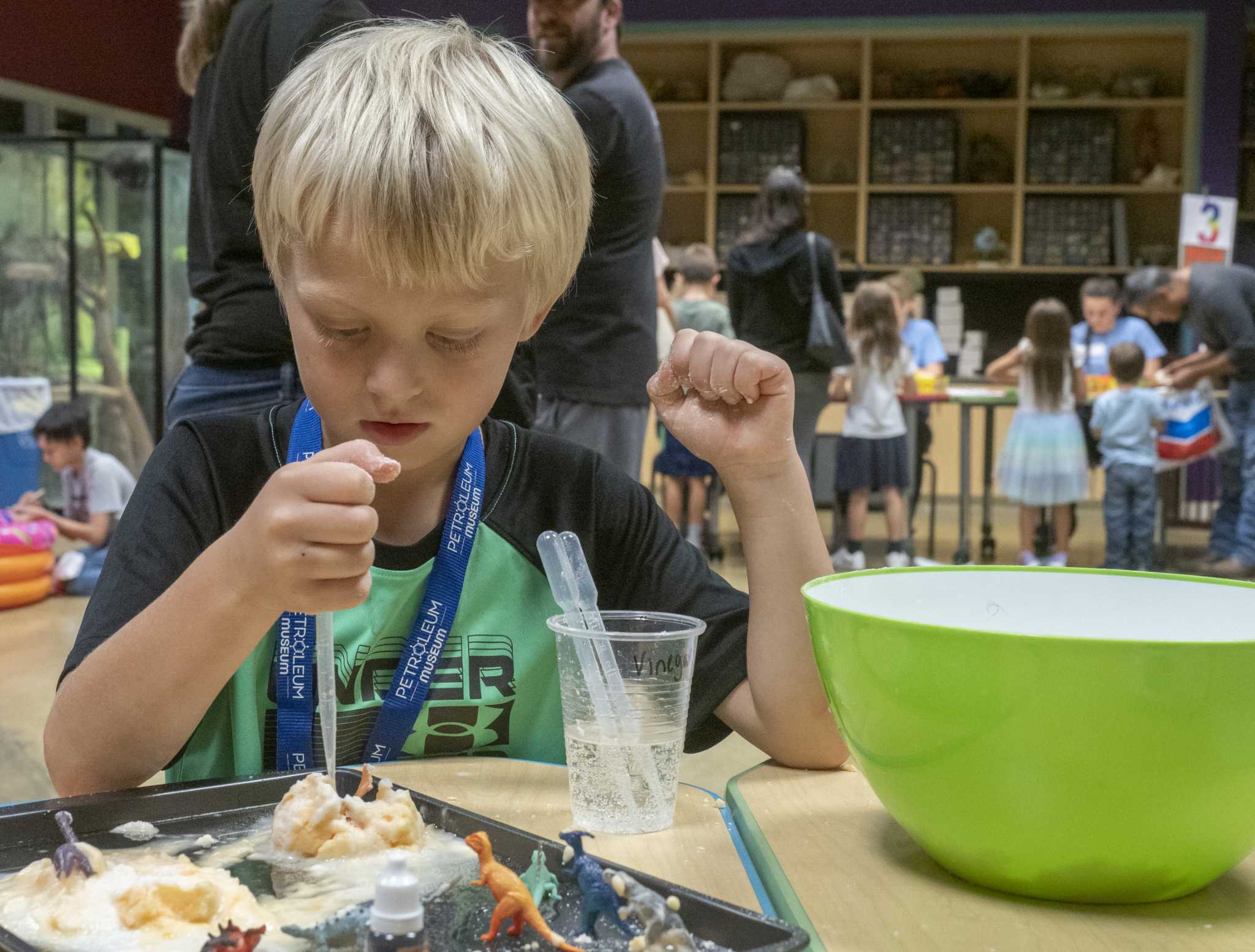 Scenes from a 'Jurassic' Family Science Night at the Petroleum Museum ...