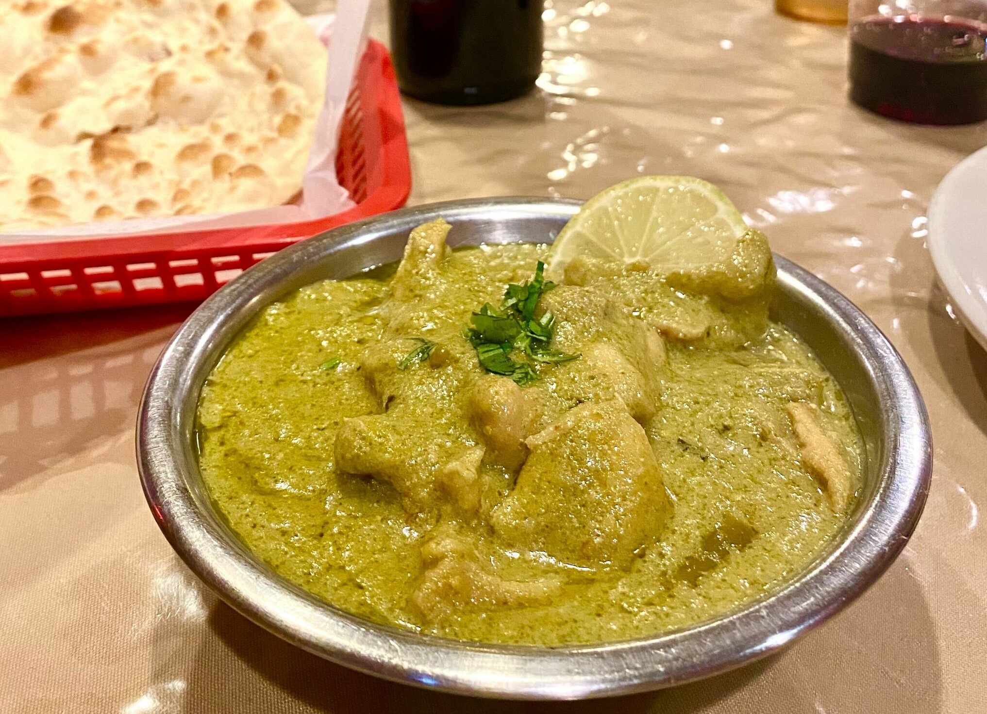 Himalaya's chicken hara masala in Houston's Little India