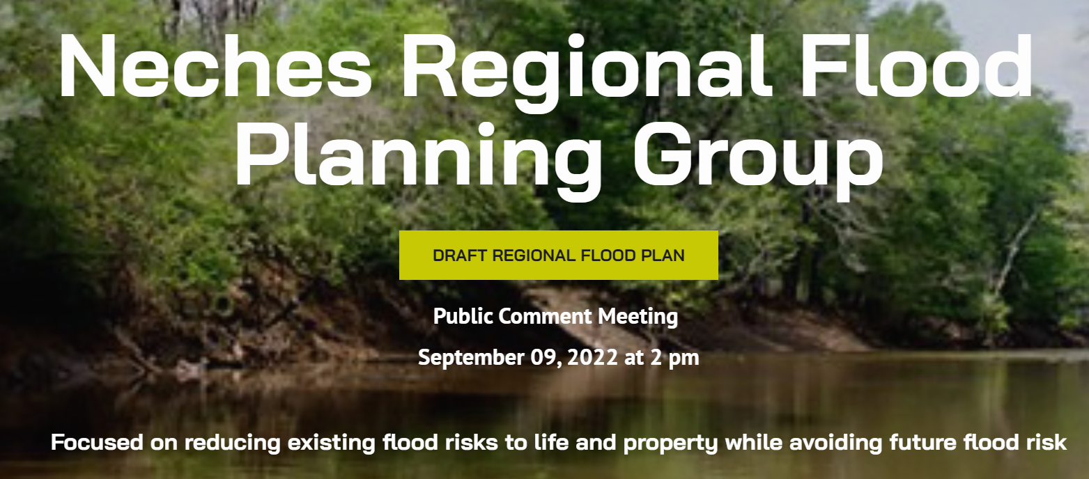 Neches Flood Planning Group to hold public meeting on flooding