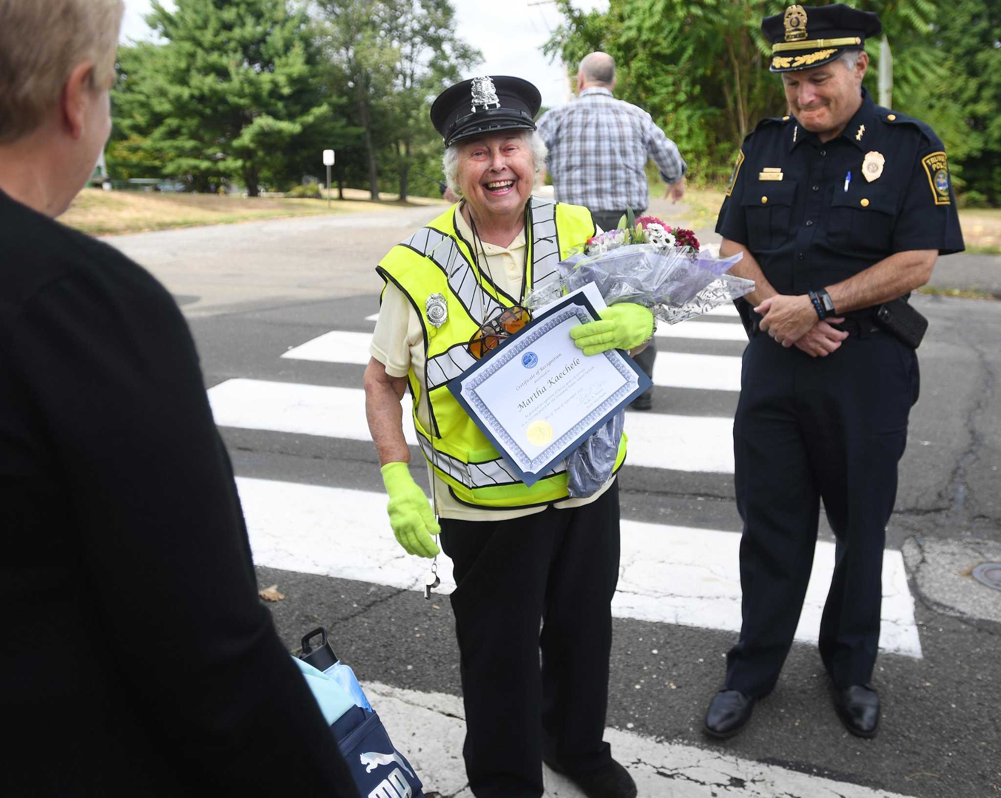 Trumbull crossing guard has kept kids safe for 49 years