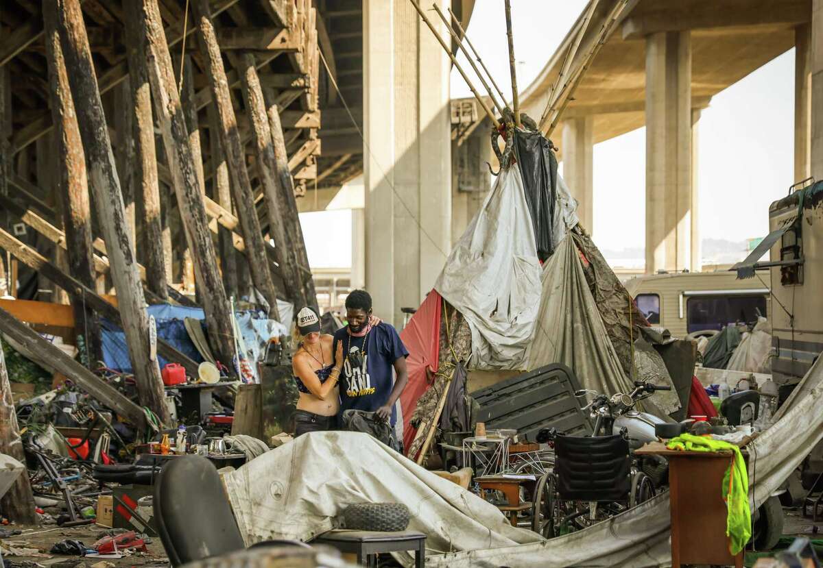 Tension rises at Bay Area’s largest homeless encampment as state tears ...