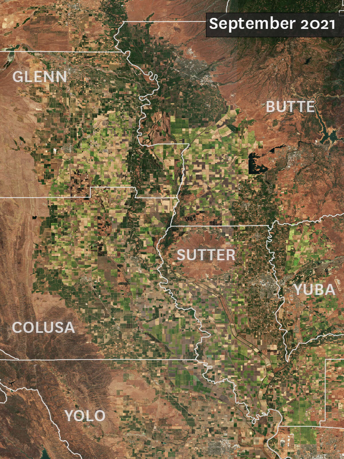 The rice capital of California is ‘now just a wasteland.’ Satellite ...