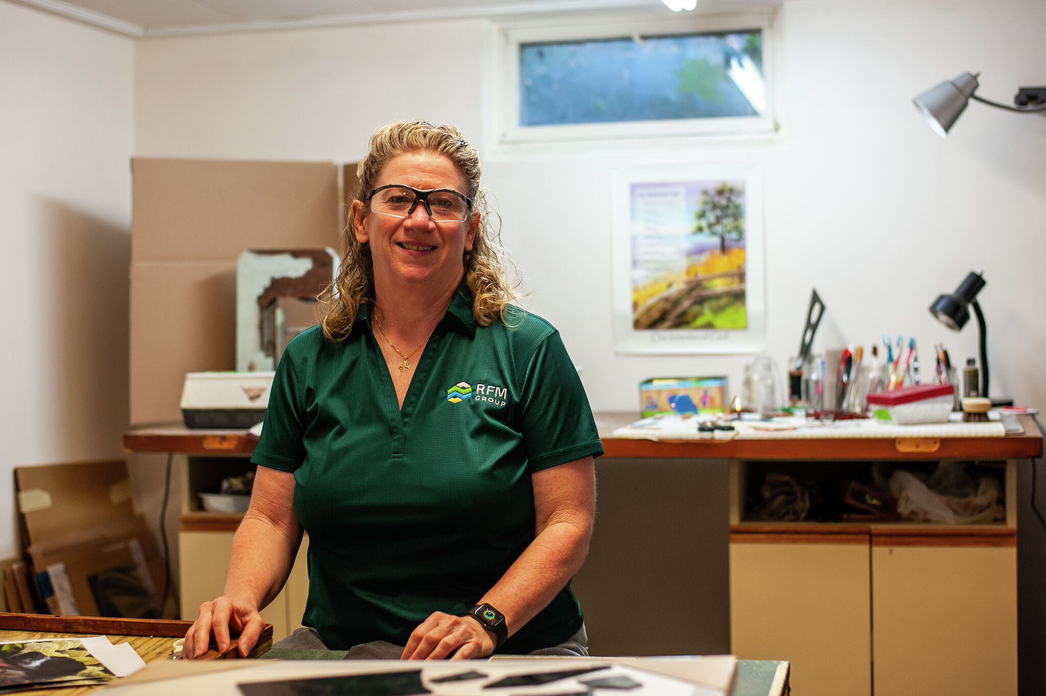 Annette Clark of Midland, Michigan creates Tridge stained glass for St ...