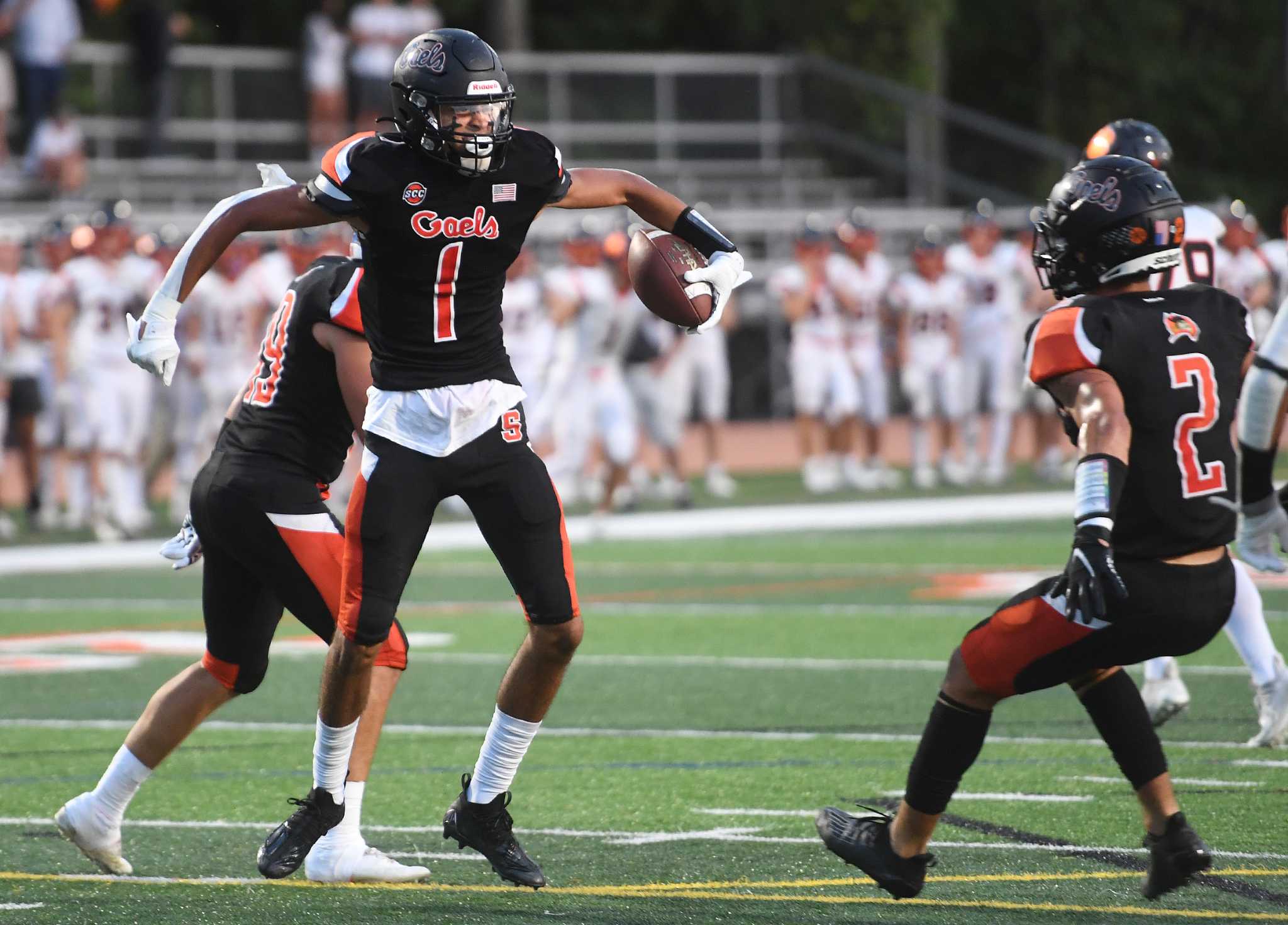 Shelton's defense had five interceptions in the win over Ridgefield