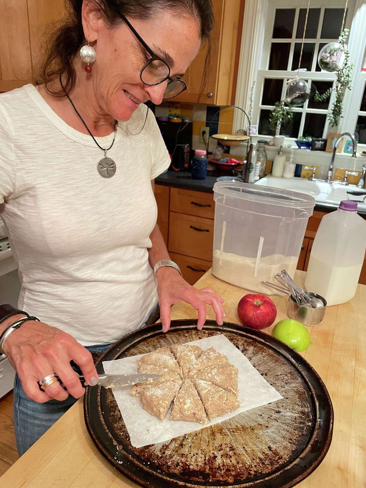 Easy meals for two for empty nesters include Spanish shrimp, apple scones
