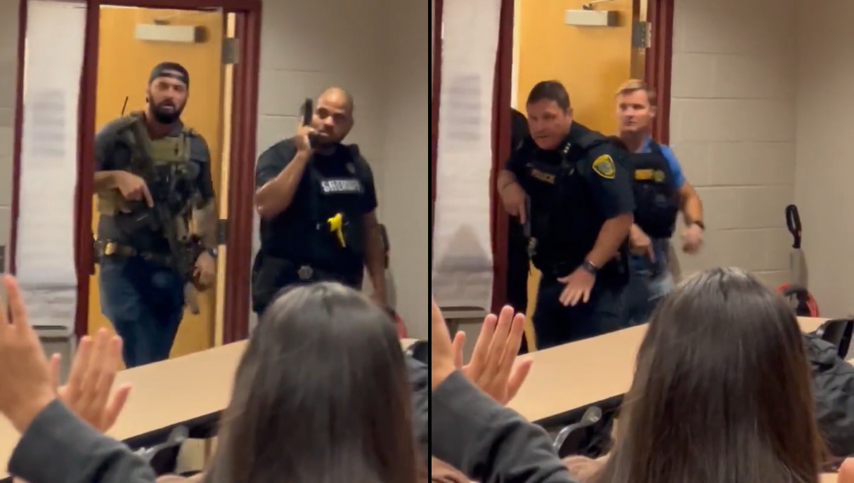 Video shows cops searching Houston high school after reports of active ...