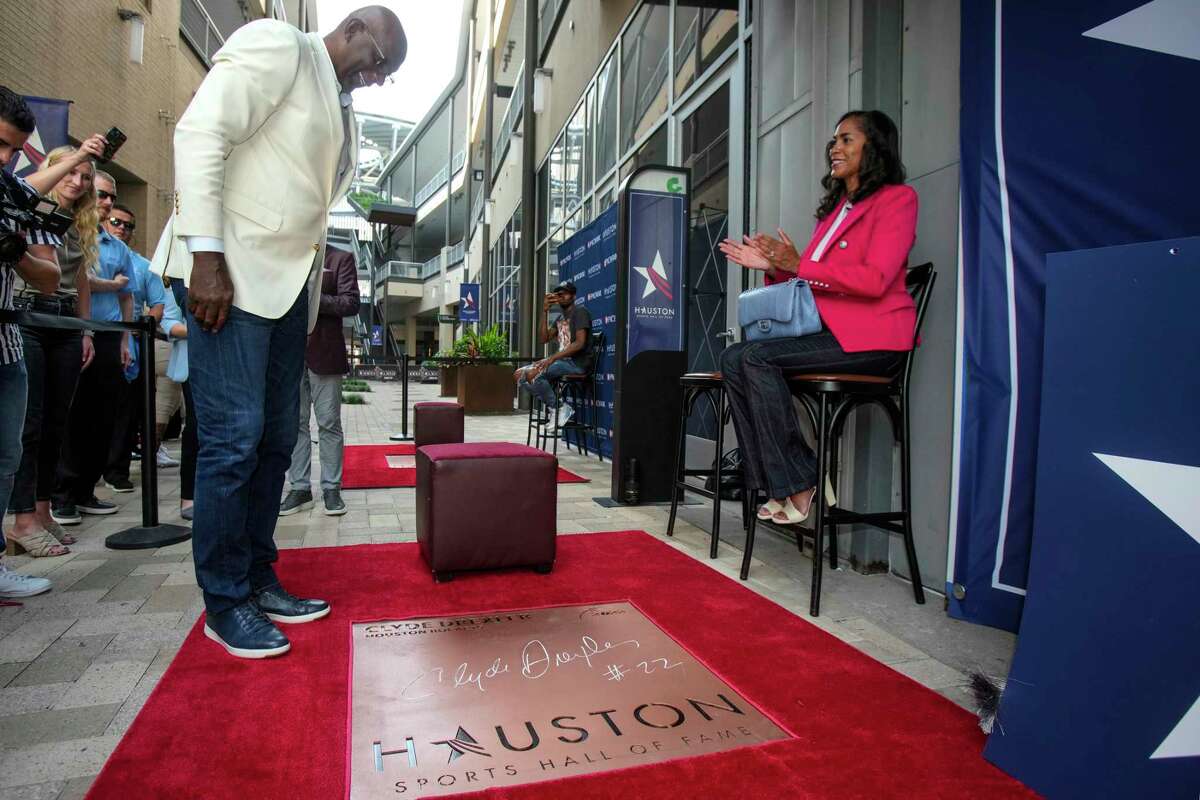 Local legends Roger Clemens, Clyde Drexler and Sheryl Swoopes received ...