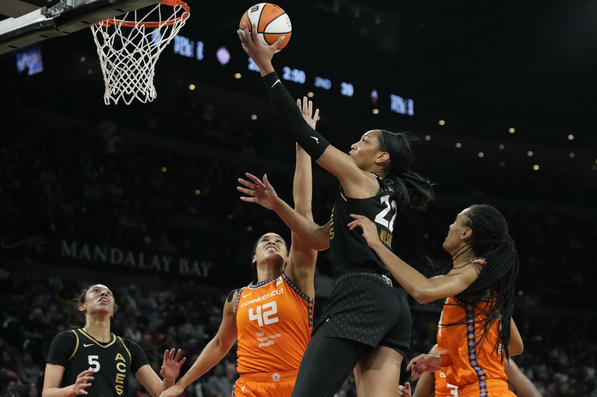 Aces within a win of first WNBA title after beating Sun 85-71