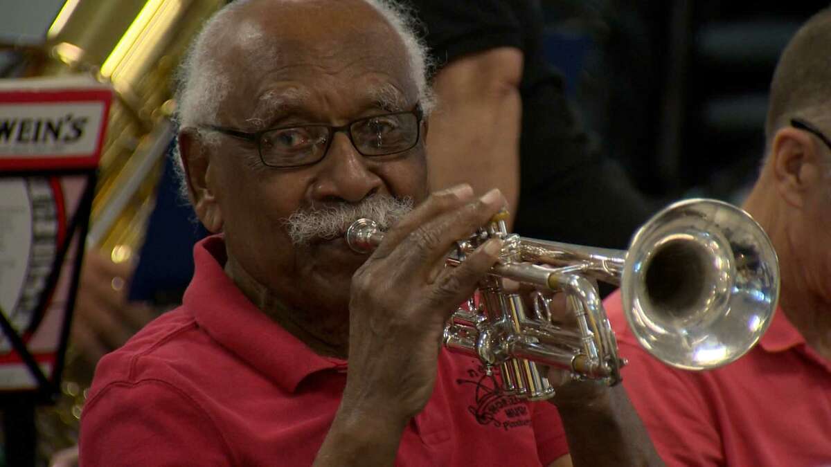 99-year-old trumpet player inspires through love of music