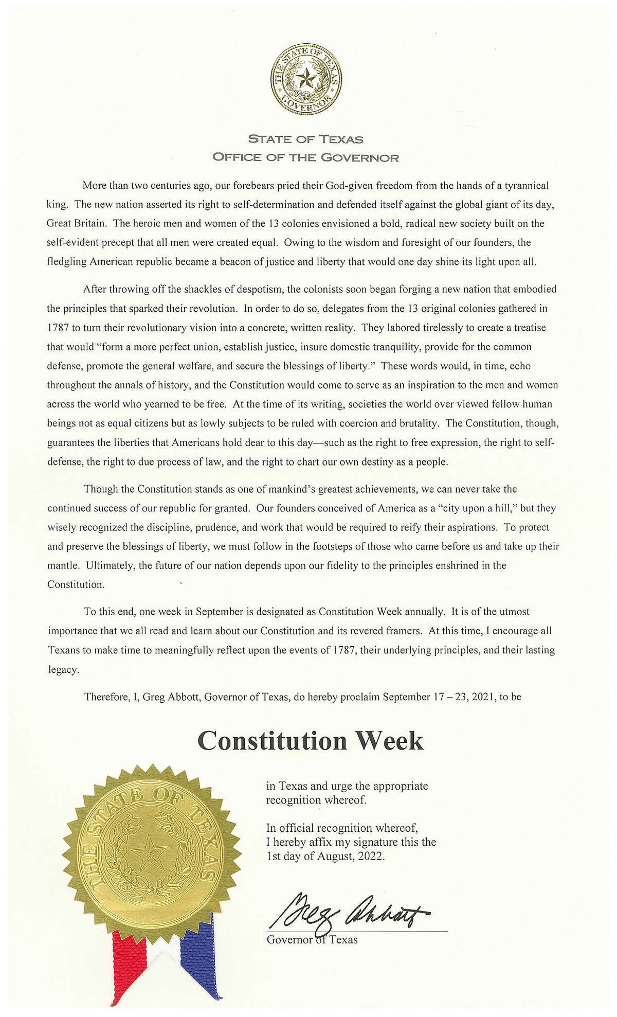 From bell ringing to reading, here's how to celebrate Constitution Week ...