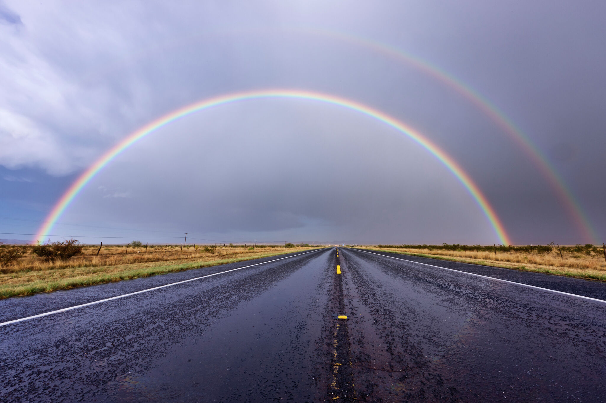 NWS Lubbock posts 'stunning' double rainbow photo from Thursday evening