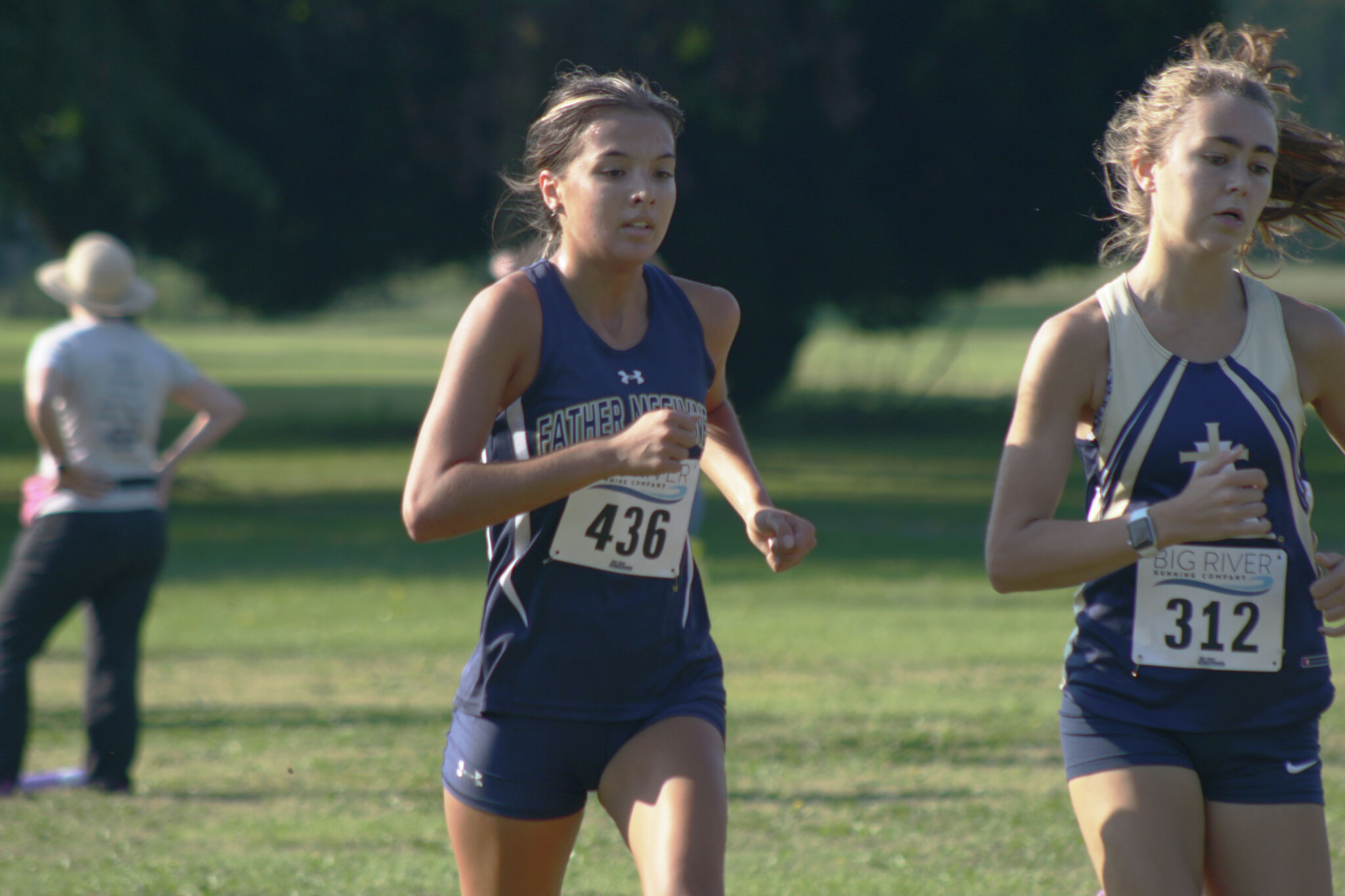 Hatley pushed by Father McGivney teammates