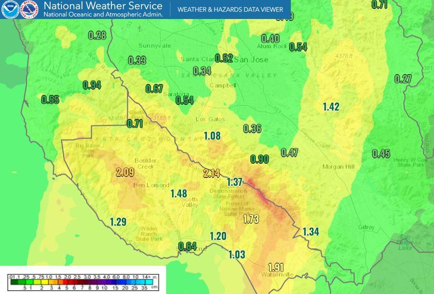 Here are rainfall totals after the SF Bay Area's September storm