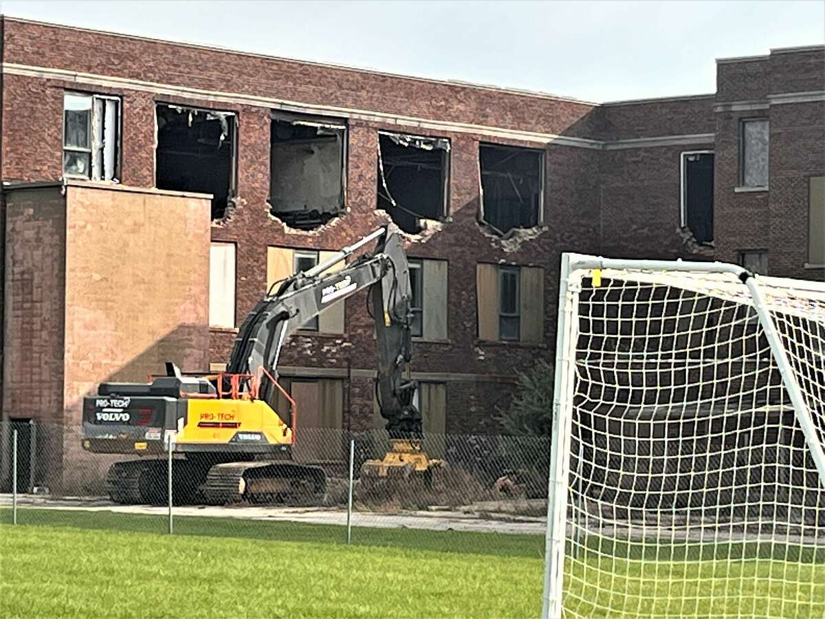 Former Manistee High School building is being razed