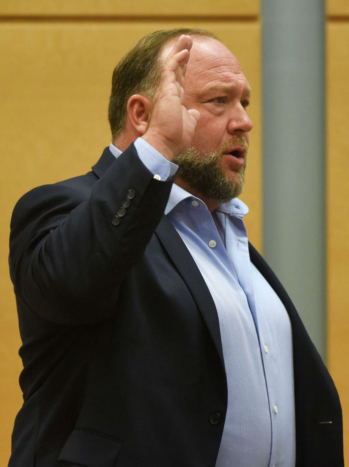 Video of Sandy Hook dad sparks shouting at Alex Jones trial