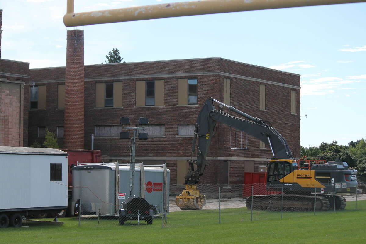 Former Manistee High School building is being razed