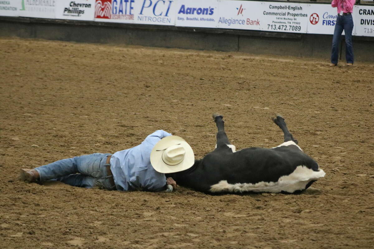 Pasadena rodeo makes memories for tiny mutton bustin' rider from Deer Park