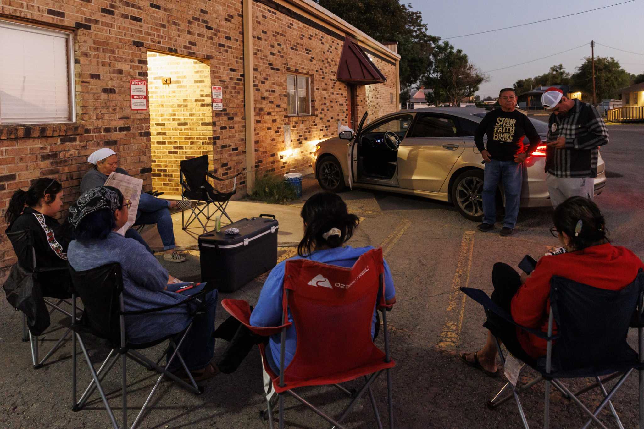 Uvalde parents take months of protest to school district’s doorway.