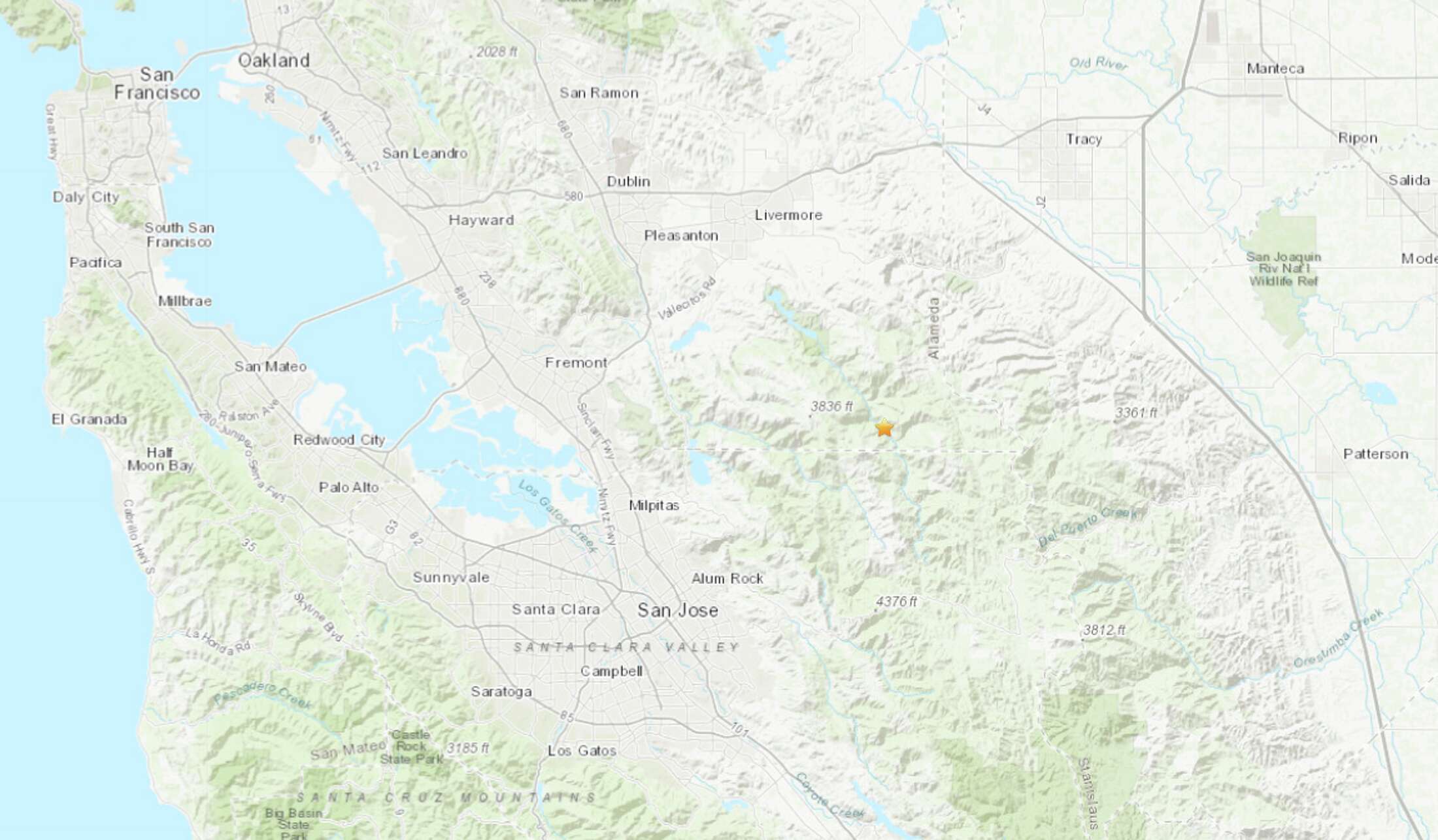 3.4 magnitude earthquake gives parts of Bay Area a gentle shake