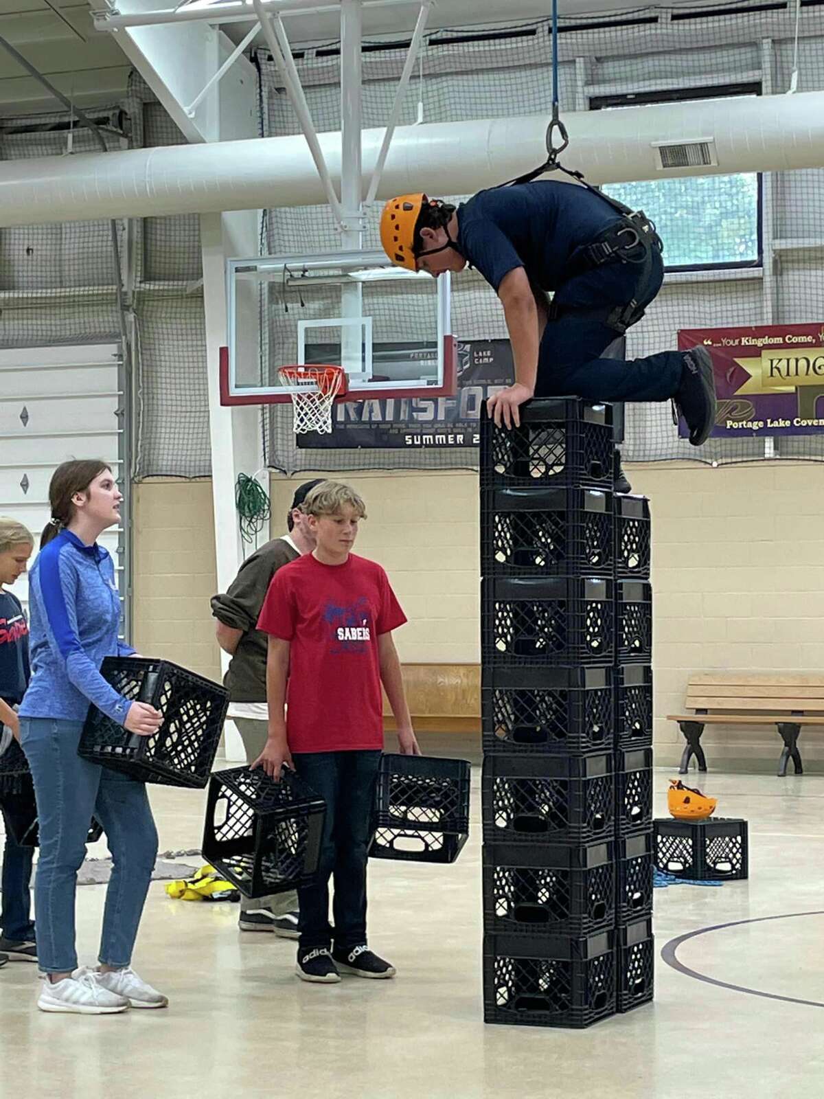 Manistee Catholic Central students visit Onekama camp