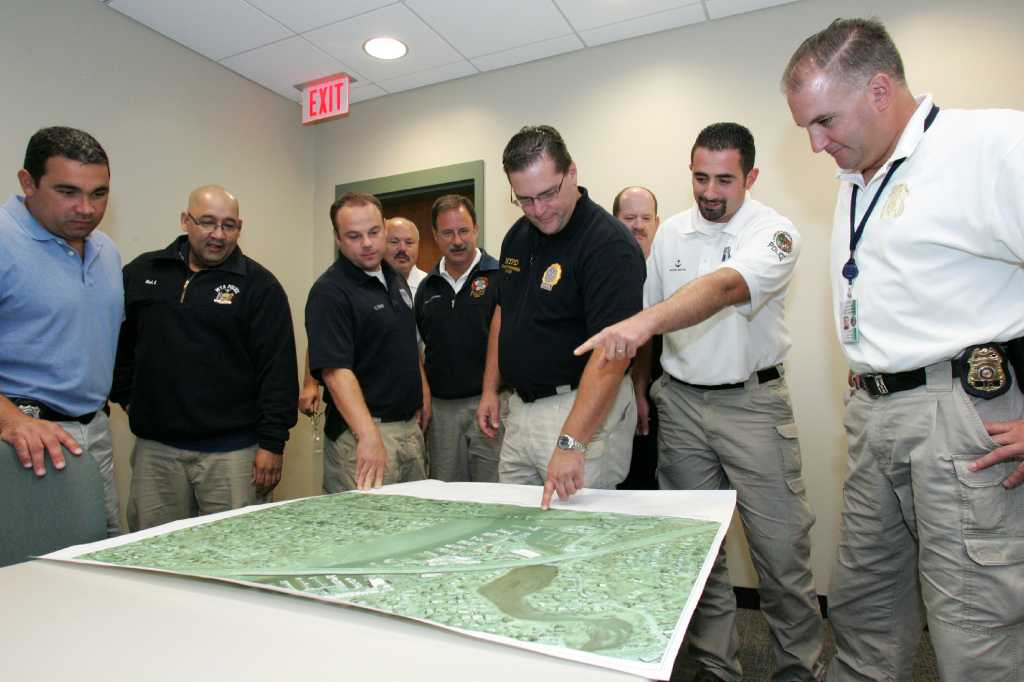 Police officers undertake anti-terrorism training