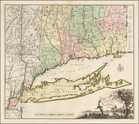 These historical maps of Connecticut show the state from 1685-1915
