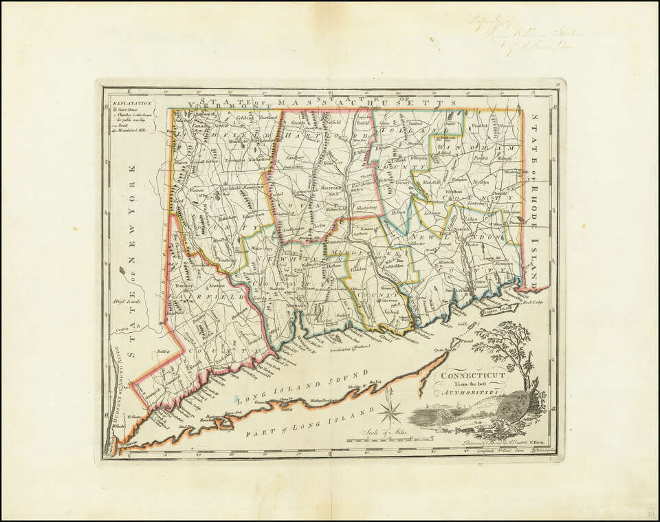 These historical maps of Connecticut show the state from 1685-1915