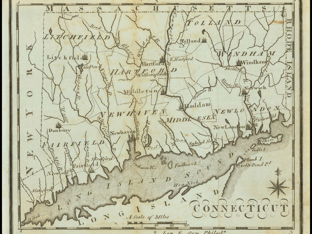 These historical maps of Connecticut show the state from 1685-1915