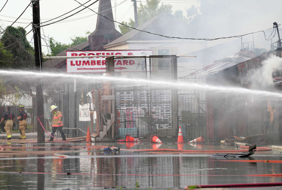 Houston warehouse fire mostly extinguished, fire department says