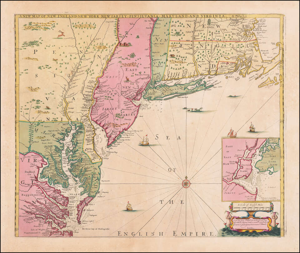 These historical maps of Connecticut show the state from 1685-1915