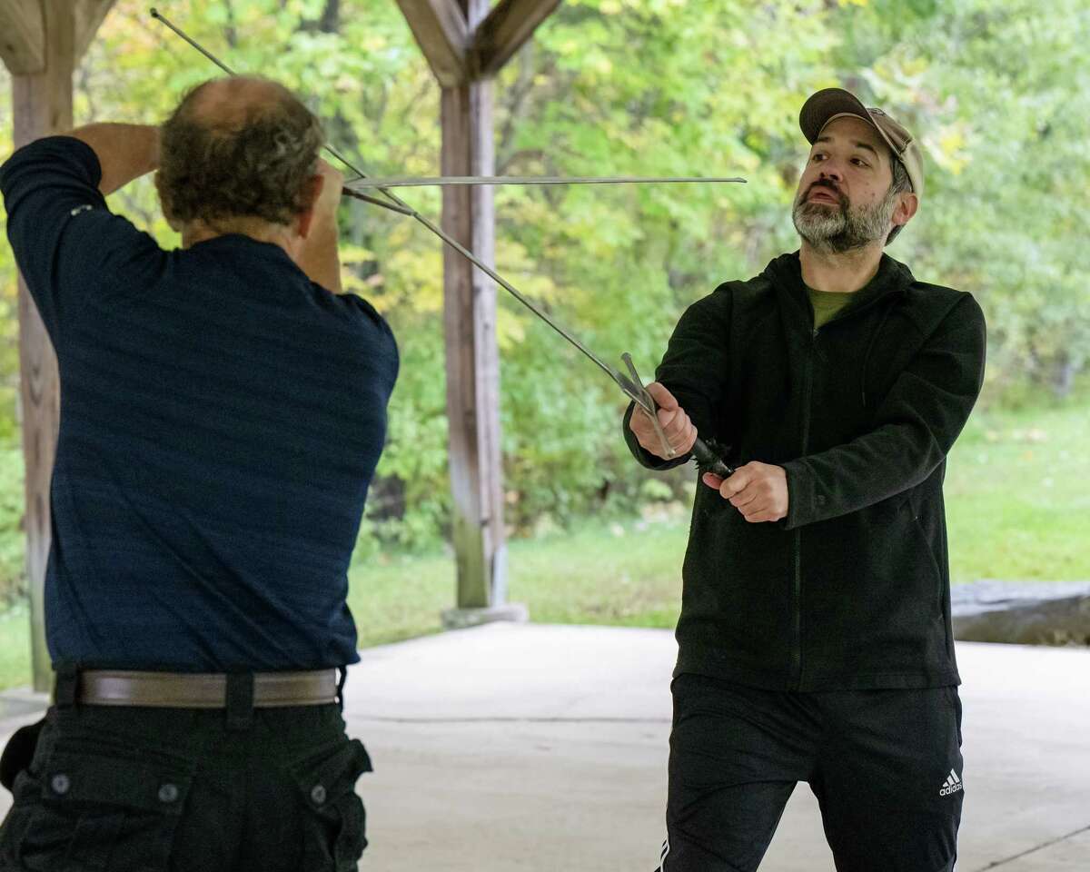 Local historical groups wield swords to preserve medieval martial arts