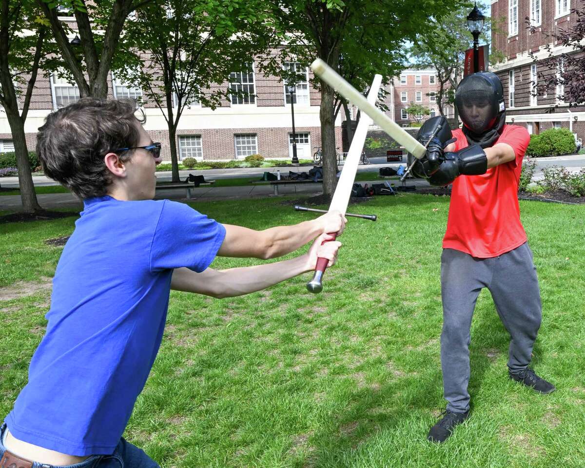 Local historical groups wield swords to preserve medieval martial arts