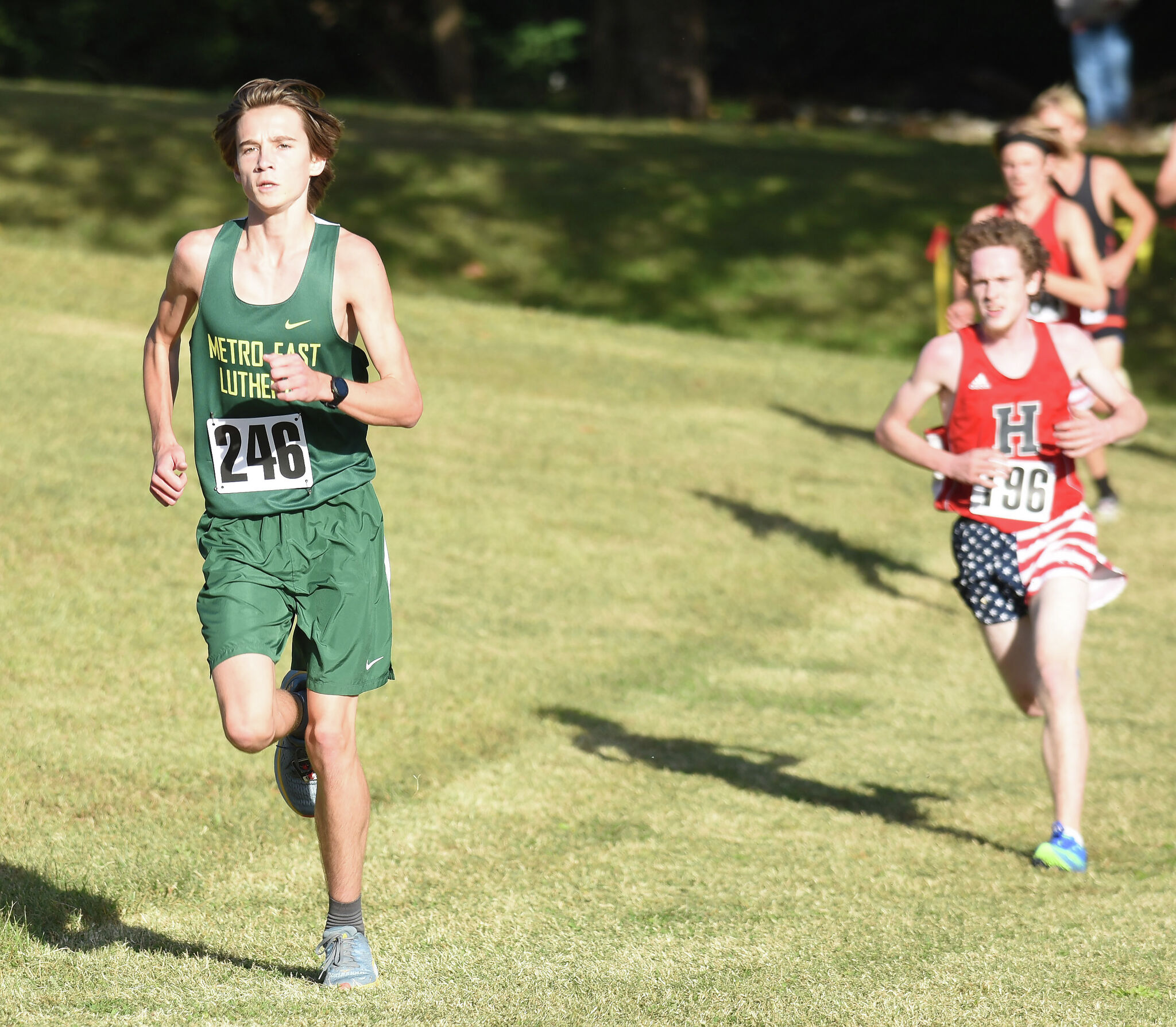 MELHS freshman Max Weber grilling the competition