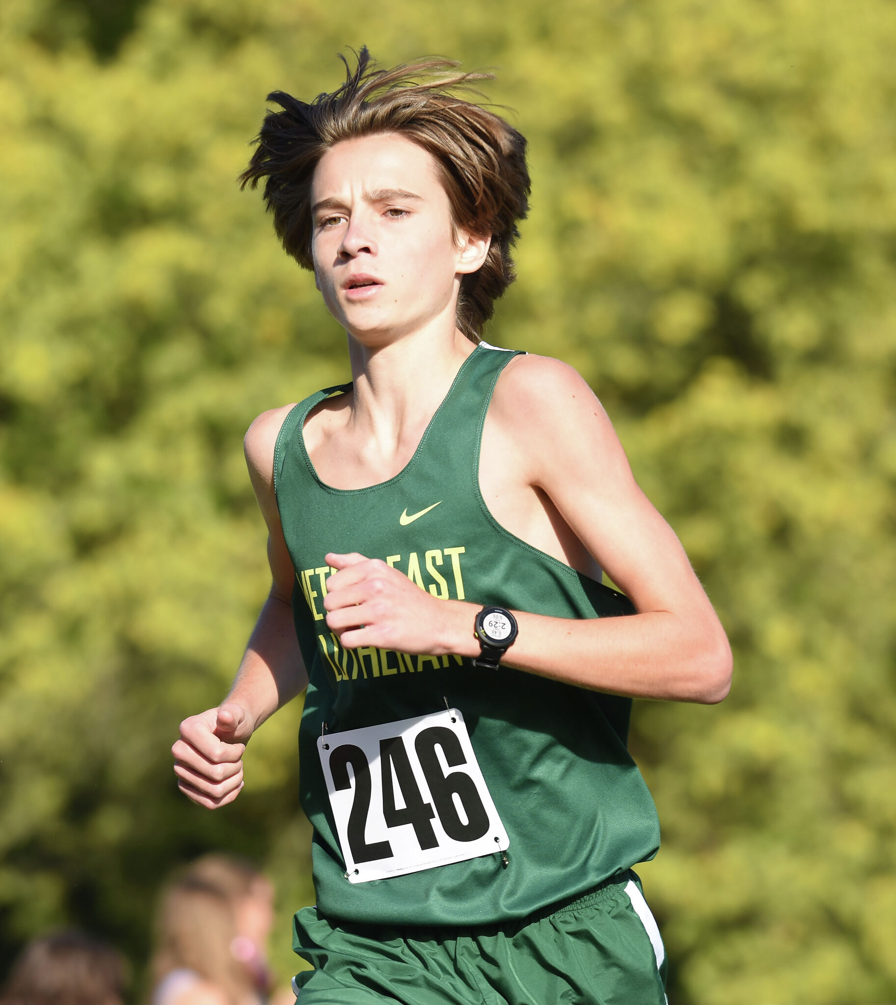Metro-East Lutheran's Max Weber is dedicated to running