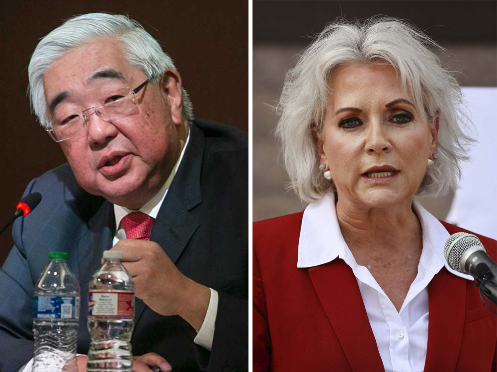 County judge candidates Trish DeBerry, Peter Sakai talk business