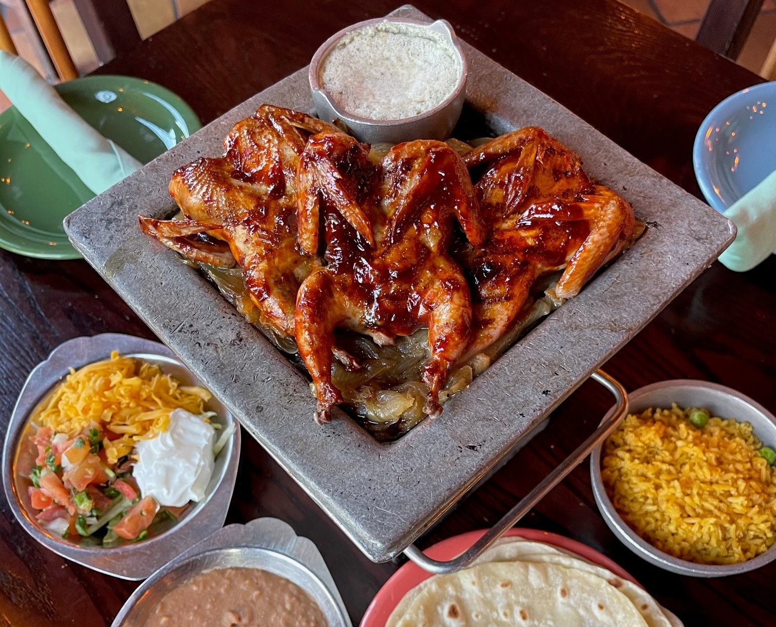 The grilled quail at El Tiempo in Houston