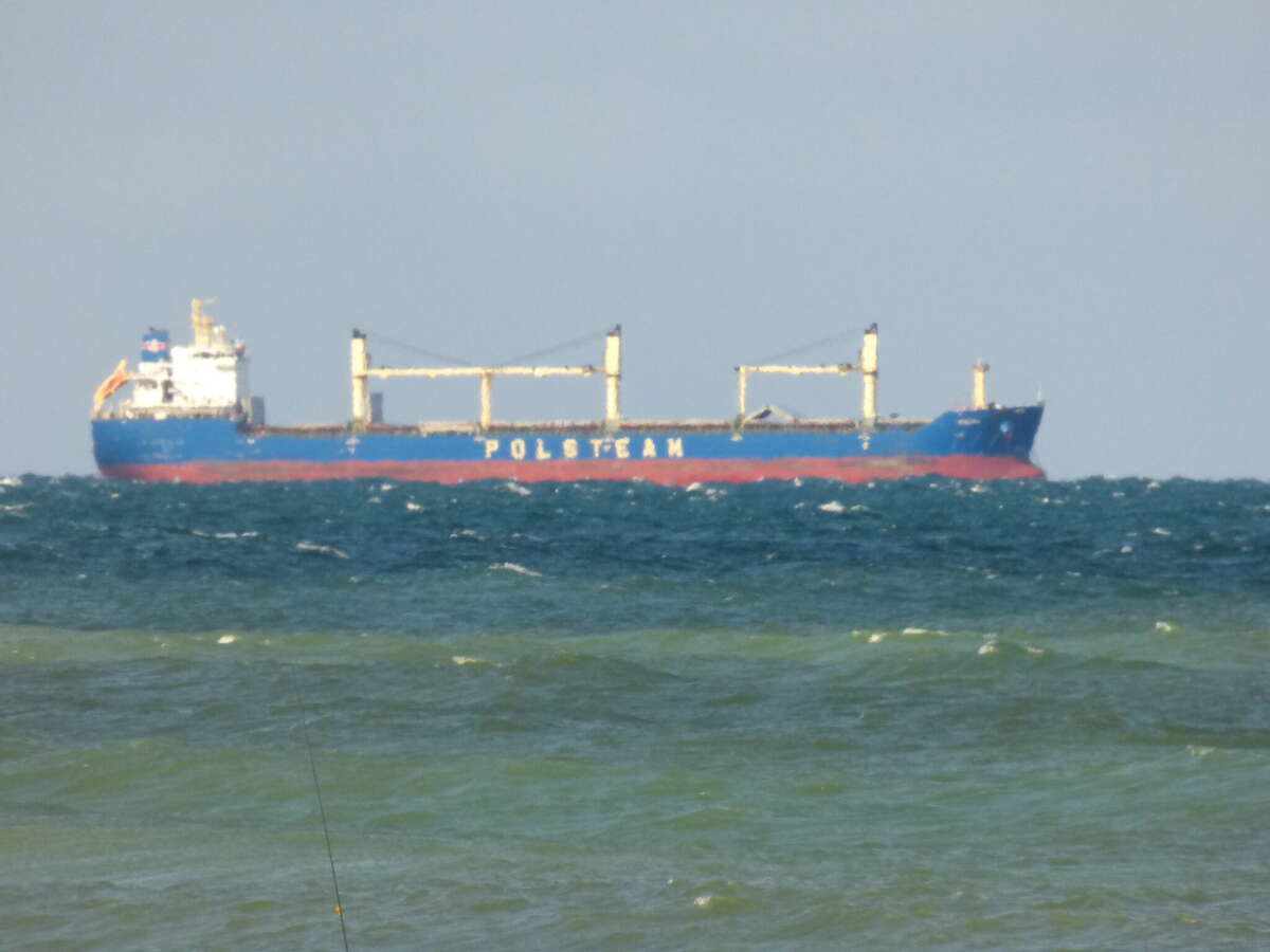 Polish vessel anchored off Manistee coast