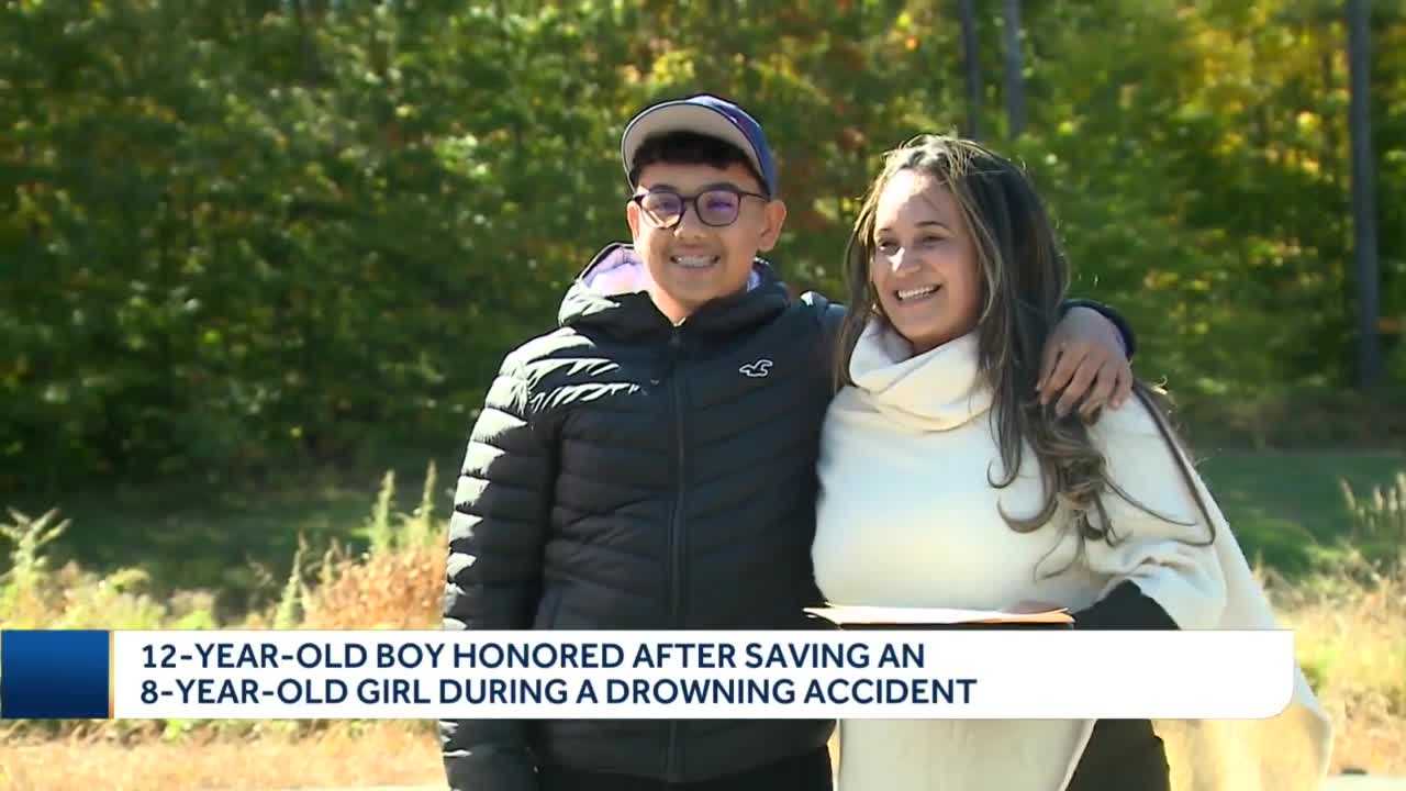 Boy recognized after saving girl from near-drowning at campground