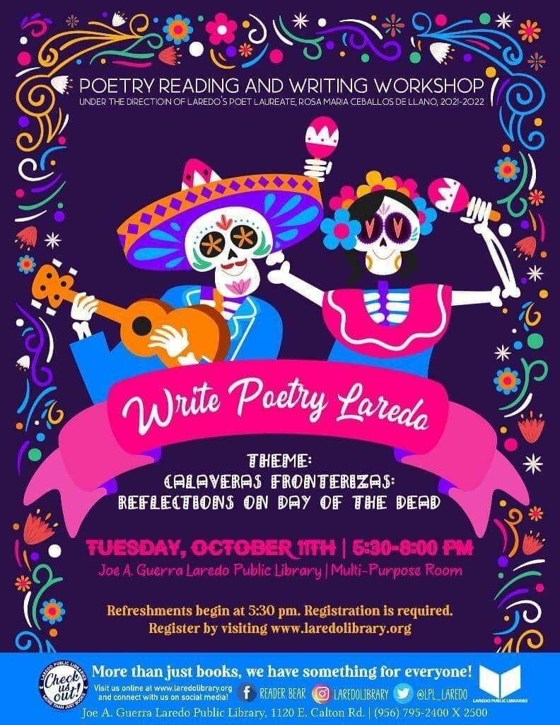 Poetry workshop with Day of the Dead theme coming to library